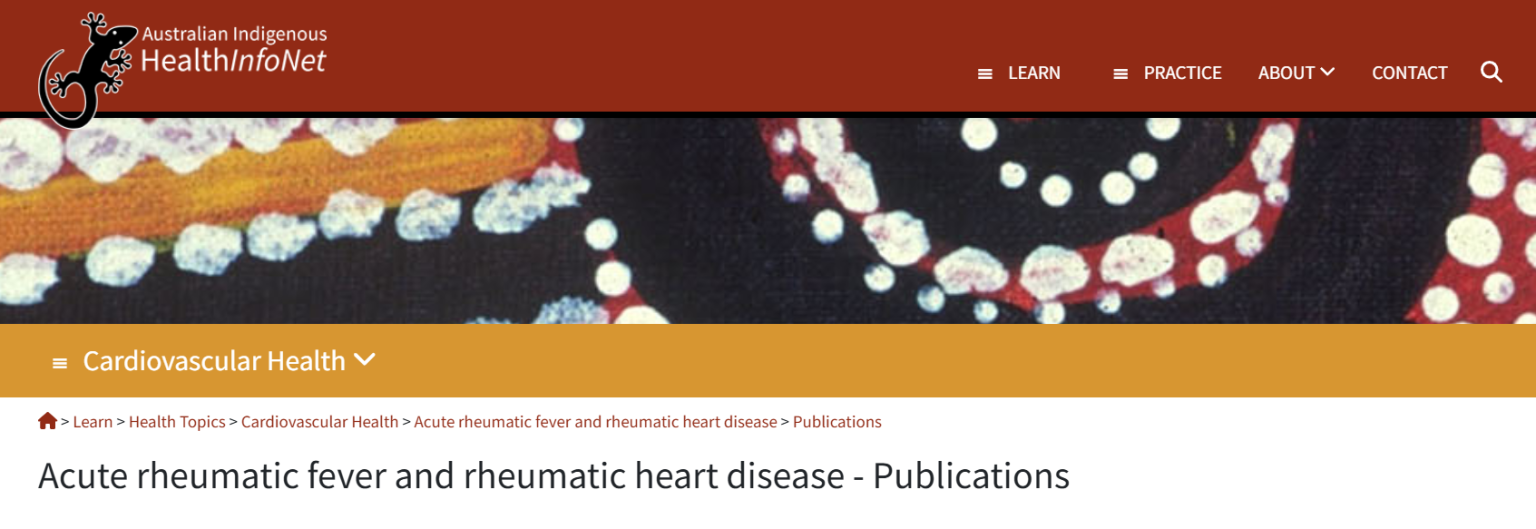 ARF & RHD publications | Australian Indigenous HealthInfoNet - RHD Menzies
